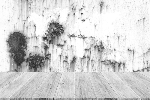 Metal rust wall texture surface with Wood terrace and world map ...